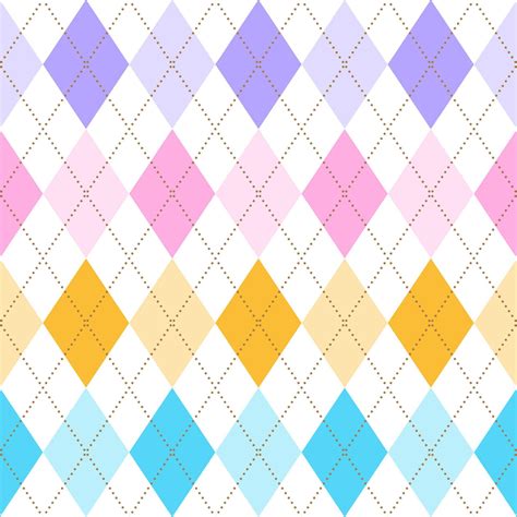 Diamond Square Argyle Diagonal Dash Line Color Blue Pink Orange Purple