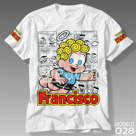 Camiseta Turma Da Mônica Anjinho Personalizada Com Nome Elo7