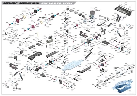 XRAY XB8 23 Exploded View