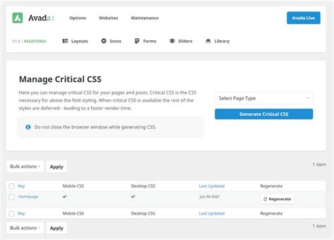 How To Use Critical Css Avada Website Builder
