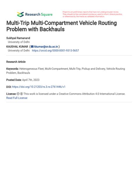 Multi Tripmulti Compartmentvehicleroutingprobl Pdf
