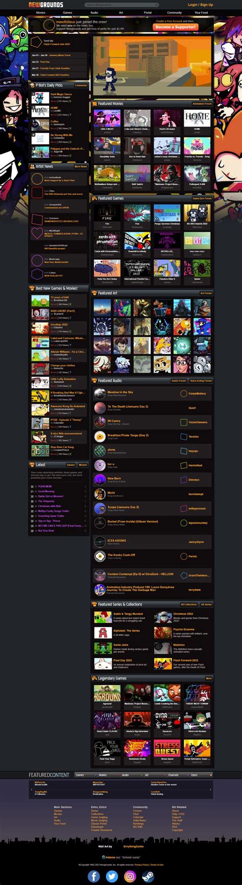Newgrounds Website In 2024 Newgrounds Aesthetic Gaming Websites