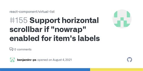 Support Horizontal Scrollbar If Nowrap Enabled For Items Labels
