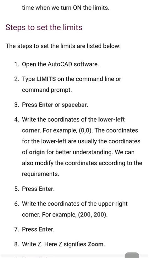 Time When We Turn ON The Limits Steps To Set The Limits The Steps To Set