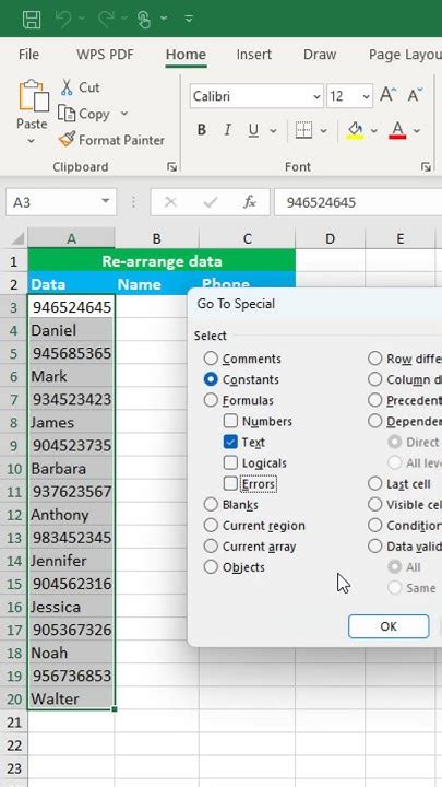 re arrange data in excel youtube