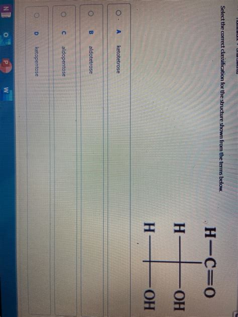 Solved Select The Correct Classification For The Structure Chegg