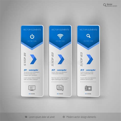 Vector Tabs As Design Elements For Business Layouts Stock Vector Illustration Of Clean
