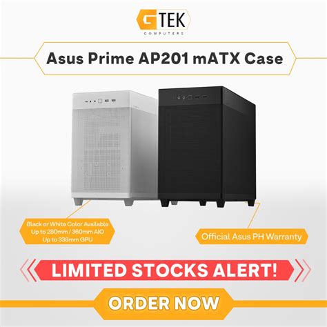 Asus Prime Ap Mesh Matx Case Black White Shopee Philippines