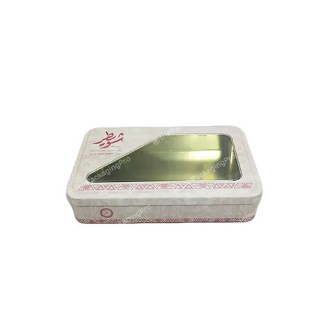 Food Grade Tin Container Rectangular T Chocolate Candy Biscuit Tin Box With Window Buy Tin