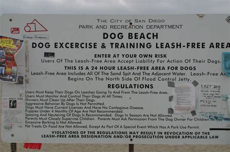 San Diego Dog Beach Sign 4