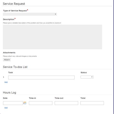Service Dispatch Request