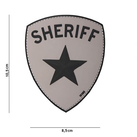 Patch 3d Pvc Sheriff Gris Le Pavillon Noir
