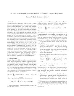 A Fast Trust Region Newton Method For Softmax Logistic Regression