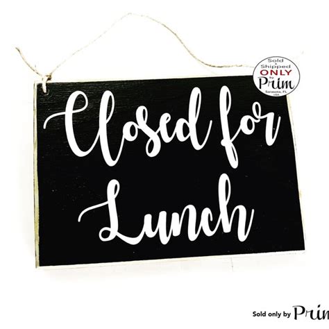 Office Closed For Lunch Sign Etsy
