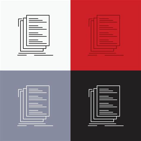 Code Coding Compile Files List Icon Over Various Background Line