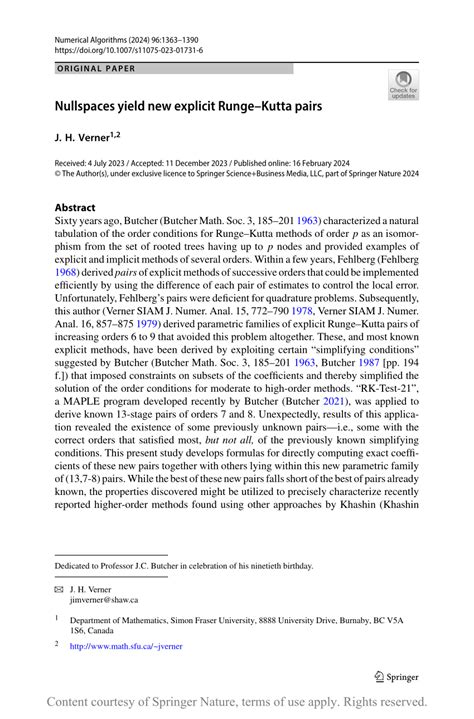 nullspaces yield new explicit runge kutta pairs