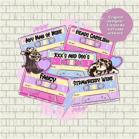 90s Cassette Tapes Png Western Casssette Png Country Music Png Retro