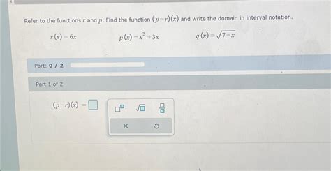 solved refer to the functions r ﻿and p ﻿find the function