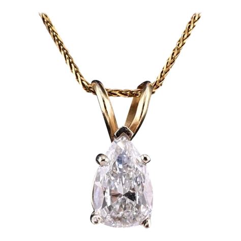 Gia Certified Natural Yellow Cushion Diamond 158 Carat Tw Gold Drop