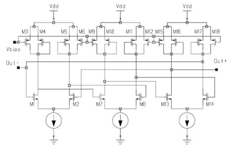 Differential Amplifier Ring Oscillator Layout