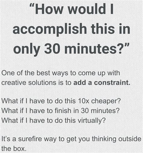 Constraints Create Creativity Nevblog