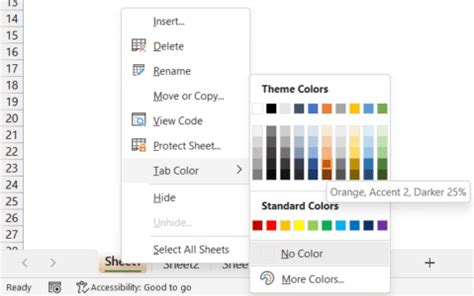 How To Change The Color Of The Sheet Tab In Excel Easy Steps