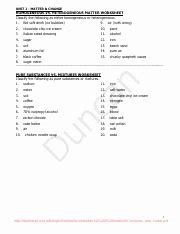 Classification Of Matter Worksheet Elegant Classification Of Matter