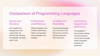 Programming Languages Pptx