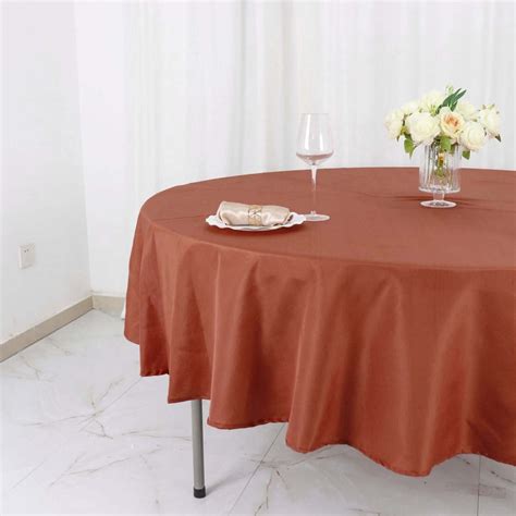 Polyester Tablecloth 90 Terracotta Rust Tableclothsfactory