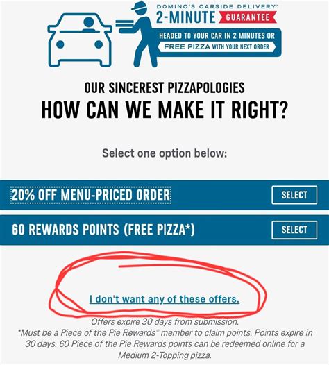 Does Anyone Know What Happens If I Choose I Dont Want Any Of These Offers R Dominos