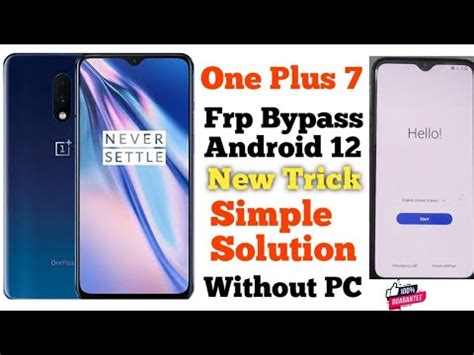 OnePlus 7 Frp Bypass Android Version 12 Without PC How To Frp Bypass Oneplus 7 YouTube