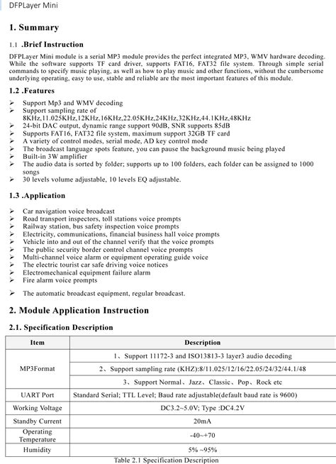mp3－tf－16p v1 0 dfr0299 dfplayer mini manual