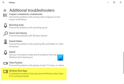 Windows Store Apps Troubleshooter For Windows