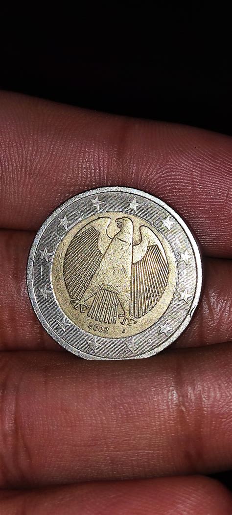 2 Euro Coin Germany 2002 Letter J Etsy
