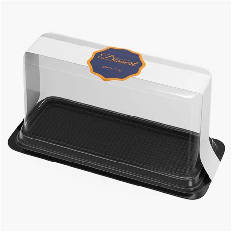 Cake Slice Package Rectangular Black 3d Model 19 3ds Blend C4d