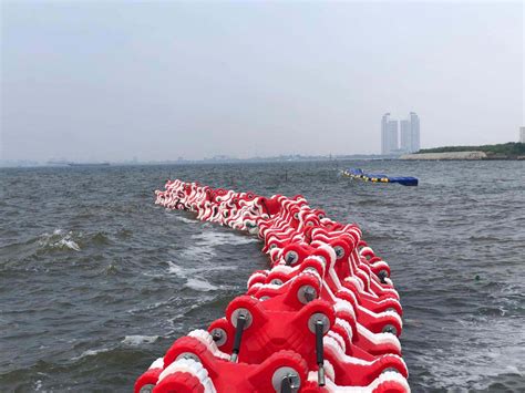 Floating Barrier In The Sea For Reducing Wave Reflection China Wave Breaker And Sea Barrier