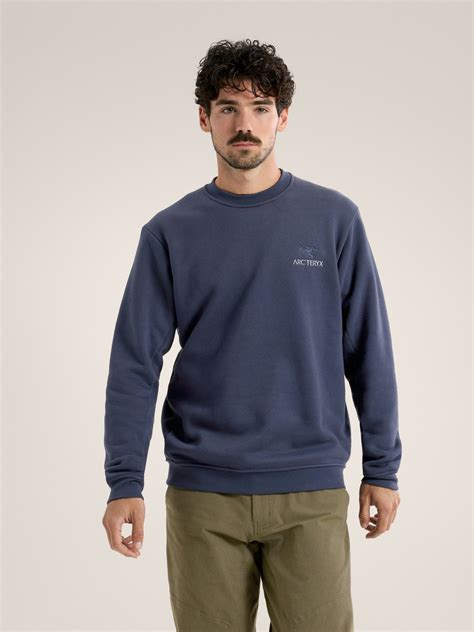 Emblem Fleece Crew Neck Pullover Mens Arcteryx