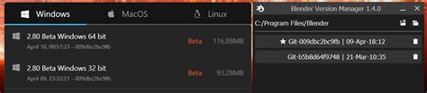 External Program Blender Version Manager For 28 Page 3 Released Scripts And Themes