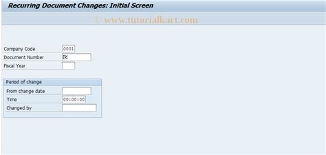FBD4 SAP Tcode Display Recurring Entry Changes