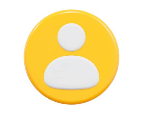 Premium Vector 3d Yellow Profile Icon Symbol User Profile Stock