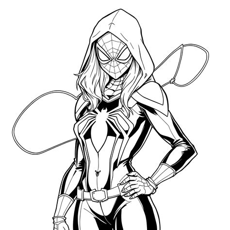 Spider Girl Coloring