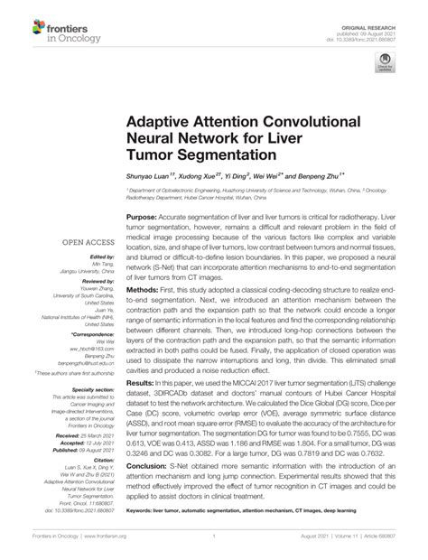 Pdf Adaptive Attention Convolutional Neural Network For Liver Tumor Segmentation