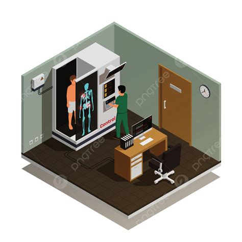 미래를 위한 첨단 전자 로봇 시스템 의료 기술자 환자 벡터 일러스트와 함께 자동 진단 작업 아이소 메트릭 구성 서비스 직무 Png 일러스트 및 벡터 에 대한 무료