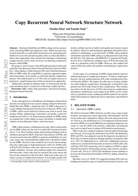 Pdf Copy Recurrent Neural Network Structure Network