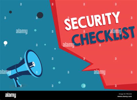 Word Writing Text Security Checklist Business Concept For Protection Of Data And System Guide