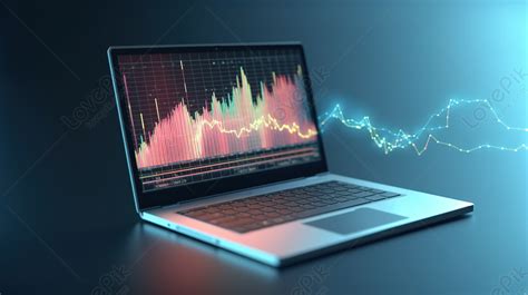 클라우드 컴퓨팅 배경과 함께 주식 거래 그래프 전략 차트를 보여주는 향상된 3d 노트북 컴퓨터 키보드 배경 컴퓨터 기술 배경 노트북 컴퓨터 배경 이미지 Hd 컴퓨터