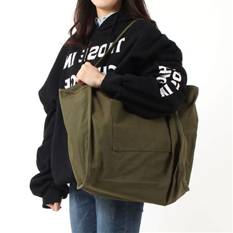 티몬 글로벌 홀세일 여자 학생 빅백 쇼퍼백 가방 카키 빅사이즈 에코백 가방지갑