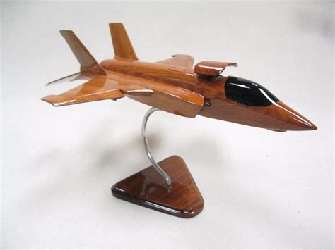 F 35b Jsf Vtol Usmc Natural Finish Wood Airplane Display Model