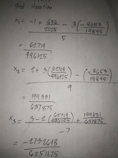 [solved] use the gauss seidel method 5 iterations to solve the