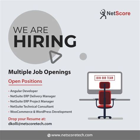 multiple openings at netscore technologies